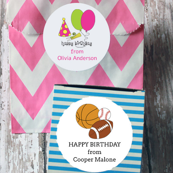 Personalized Round Stickers for Gifts | Order Kids Gift Stickers ...