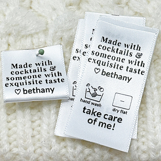 Personalized Satin & Humor Labels – Name Maker