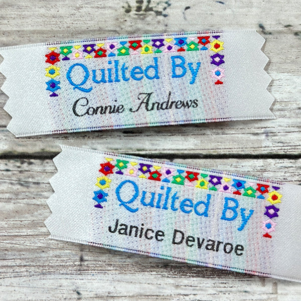 Personalized Clothing Labels Style 49: Quilted By - Name Maker