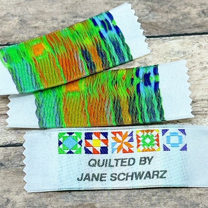 Personalized Clothing Labels Style 48: Quilt Squares - Name Maker