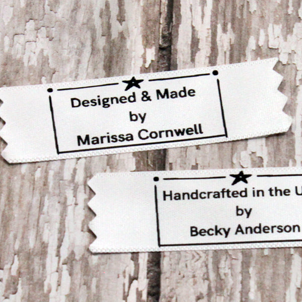 Star Border Satin Label