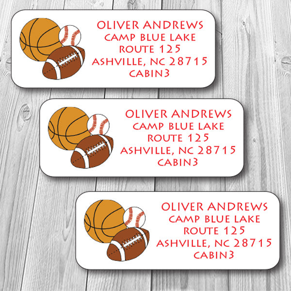 Sports Address Stickers