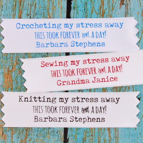 Stress Away Humor Satin Label